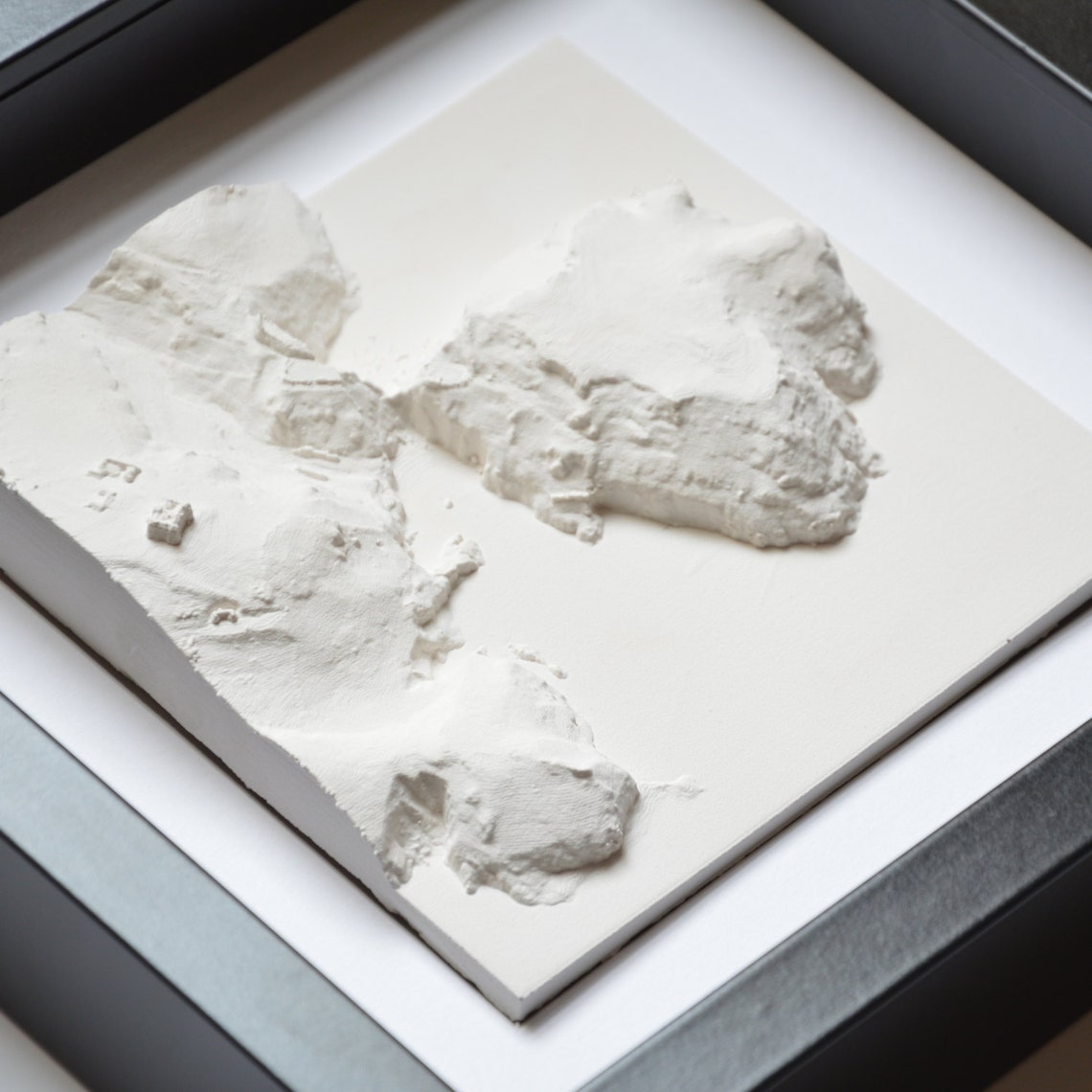 Tintagel Island, 3D Map, Framed Relief Map, Topography, Coast, Cornwall ...