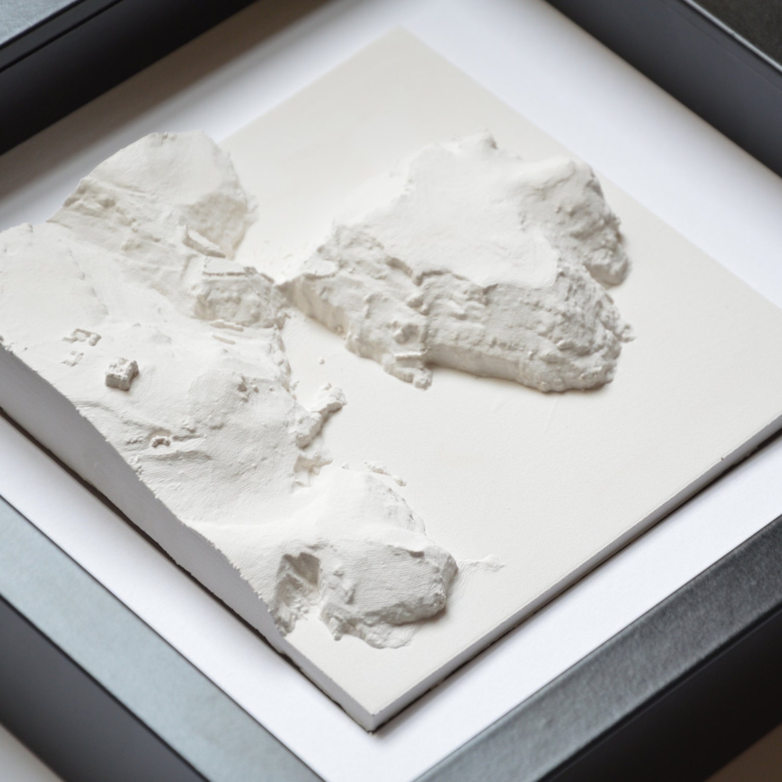 Tintagel Island, 3D Map, Framed Relief Map, Topography, Coast, Cornwall ...