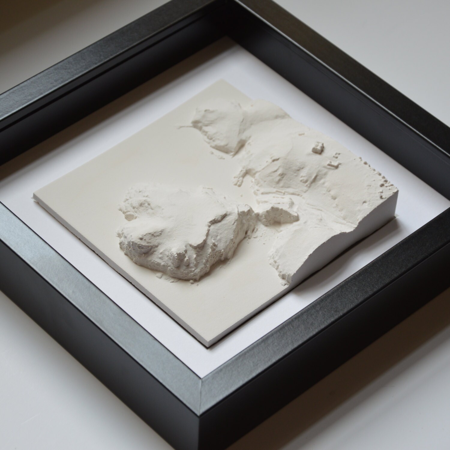 Tintagel Island, 3D Map, Framed Relief Map, Topography, Coast, Cornwall ...
