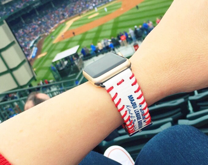 Apple Watch Strap Made From the Leather Cover of a Real Baseball - Etsy