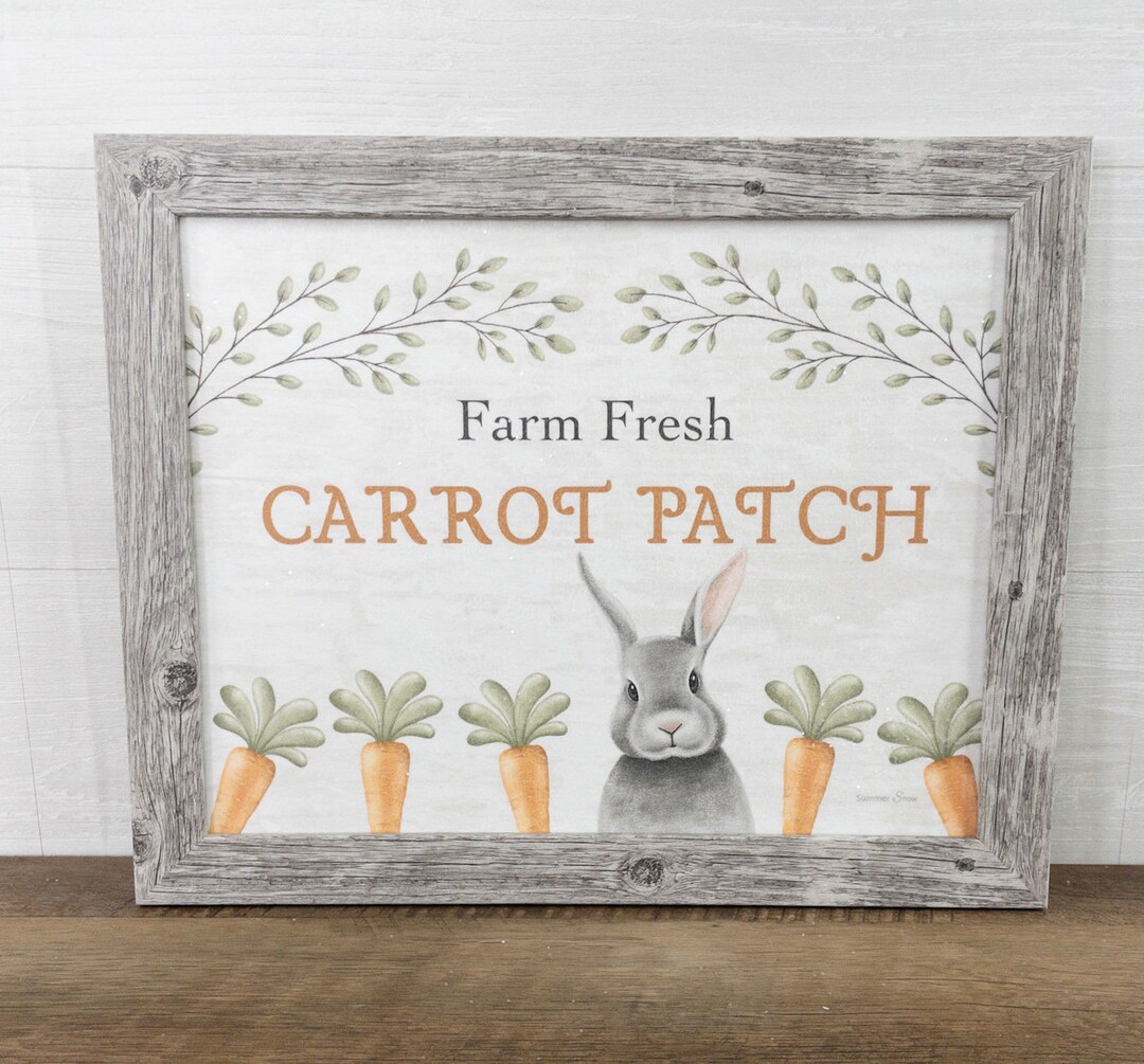 Farm Fresh Carrot Patch SA368 Bunny Rabbit Easter Art Sign Picture ...