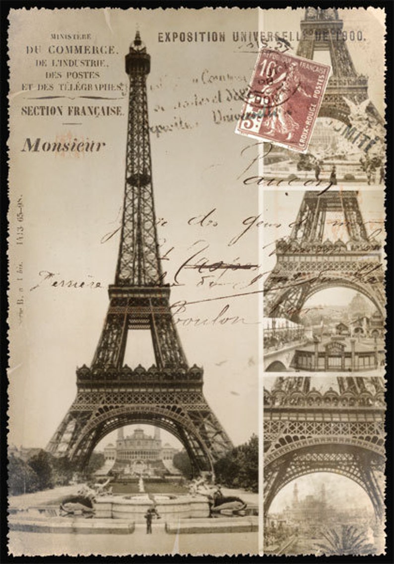 Set of 50 Different Postcards of Paris Vintage Old Fashion | Etsy