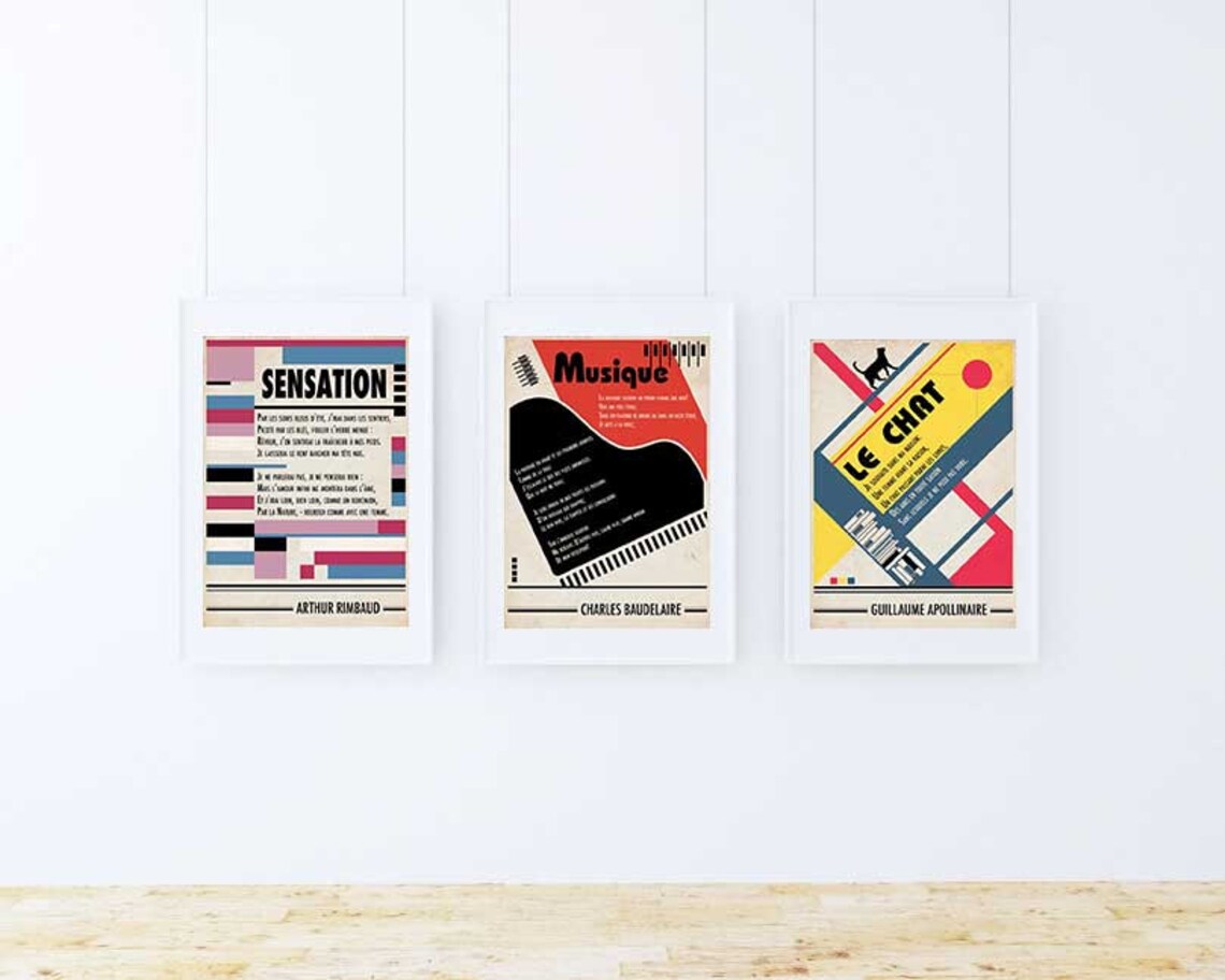 Poster Poetry Arthur Rimbaud Sensation - Print Poster French Poet Poem ...