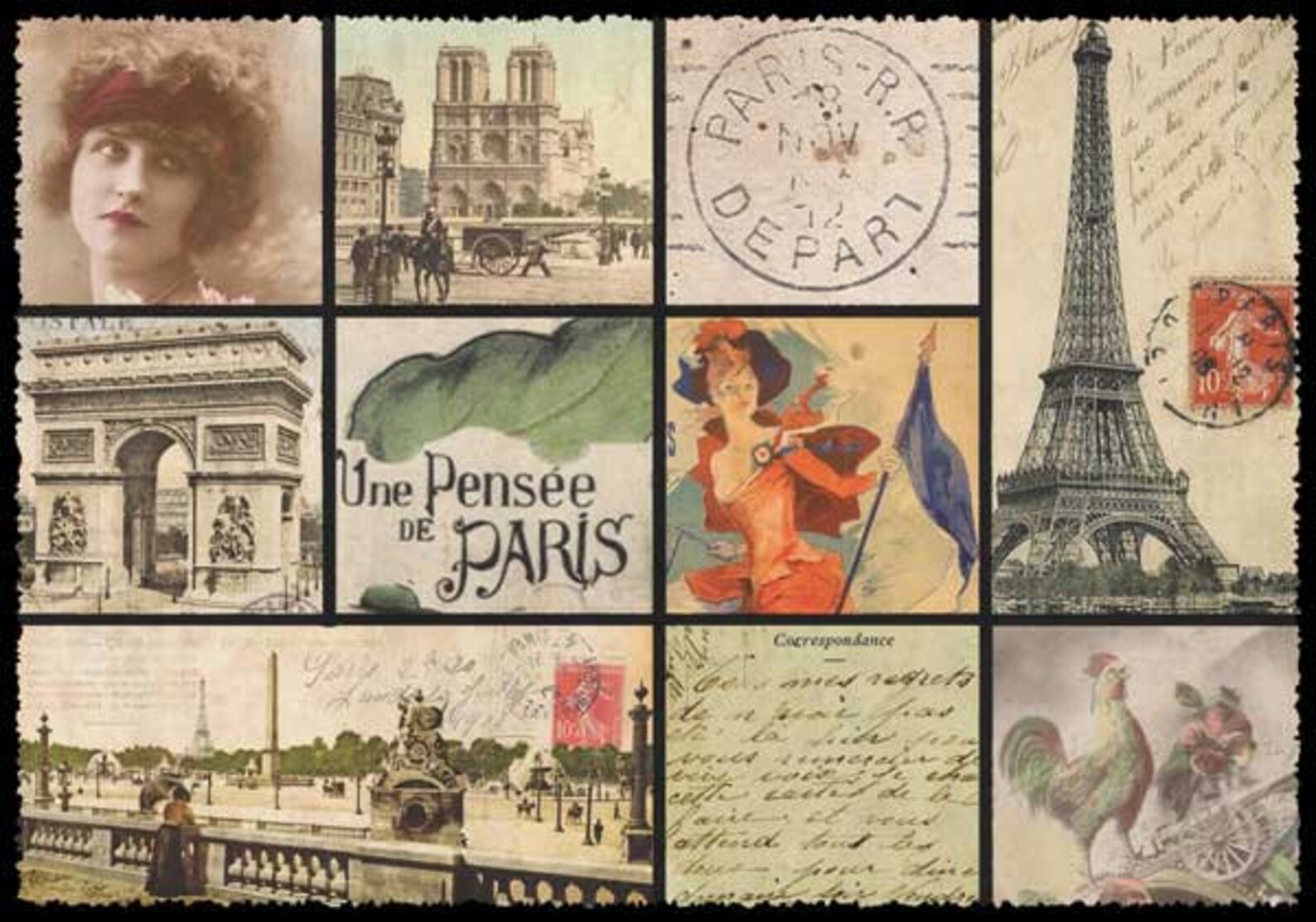 Set of 50 Different Postcards of Paris Vintage Old Fashion | Etsy