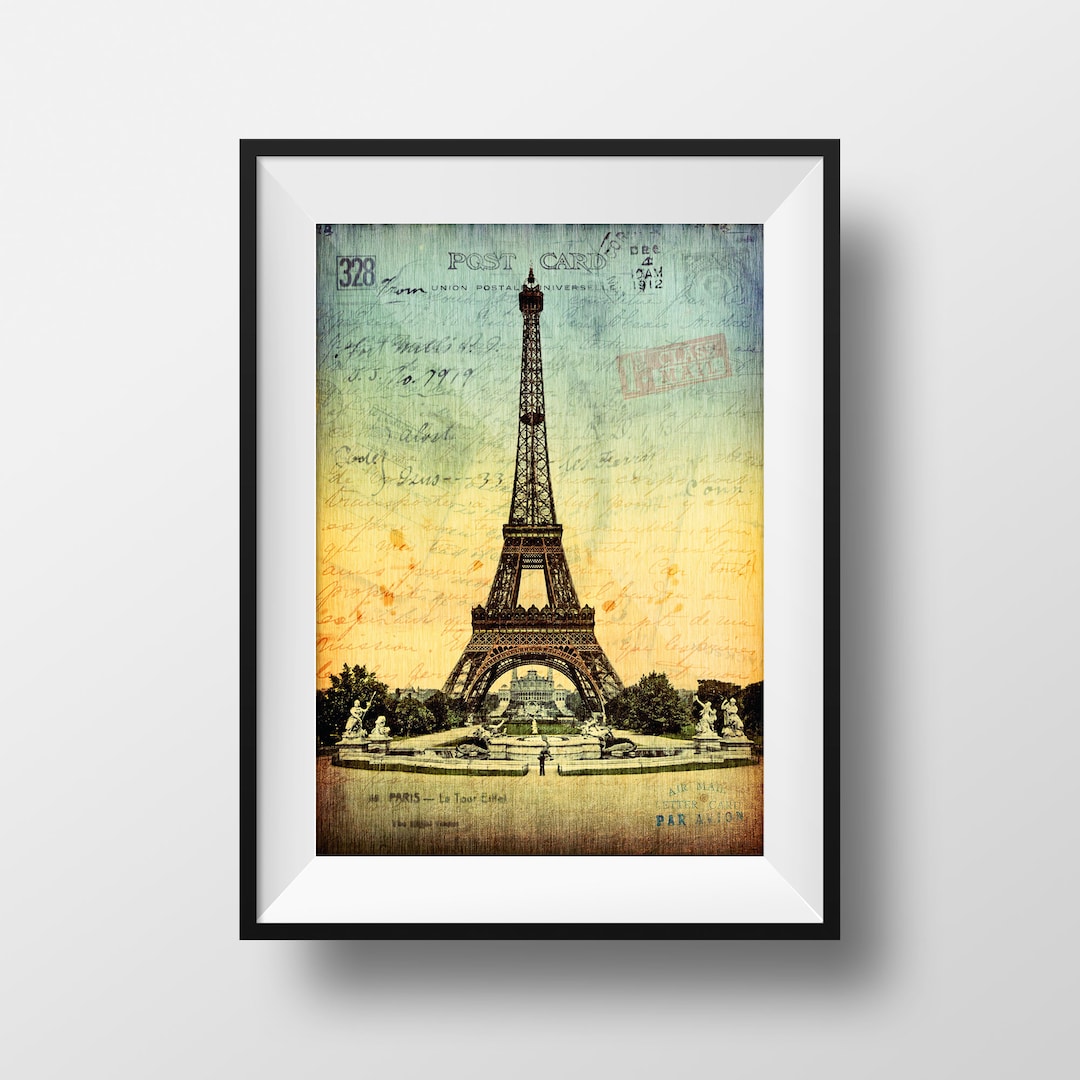 Paris Print Eiffel Tower 1900 Paris Belle Epoque Poster Print Travel ...