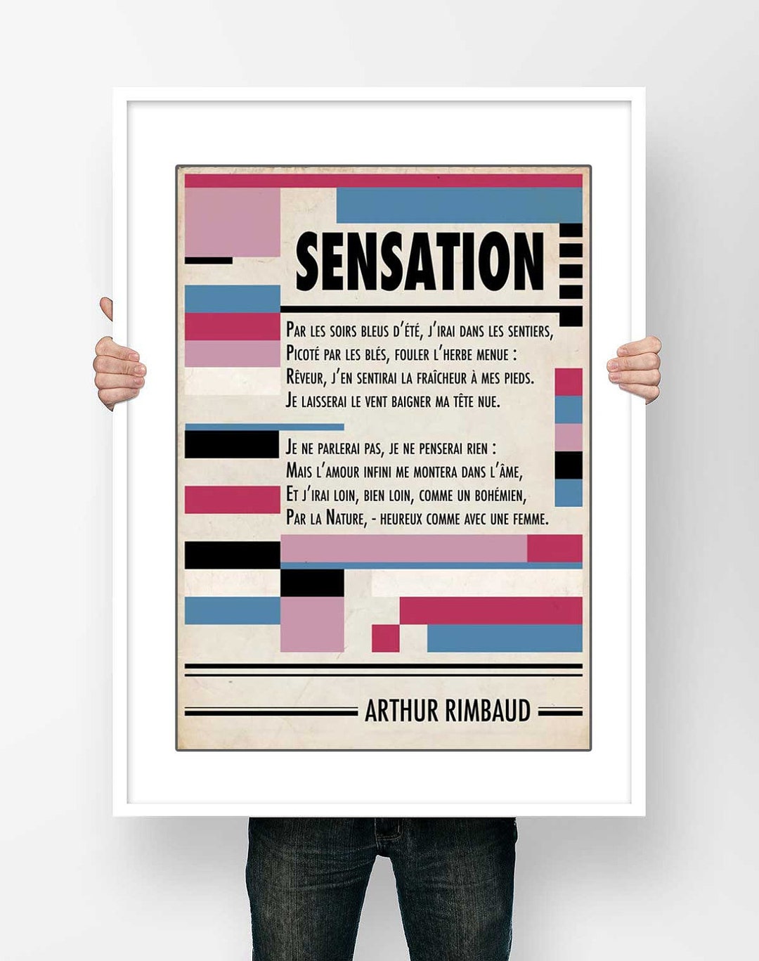Poster Poetry Arthur Rimbaud Sensation - Print Poster French Poet Poem ...