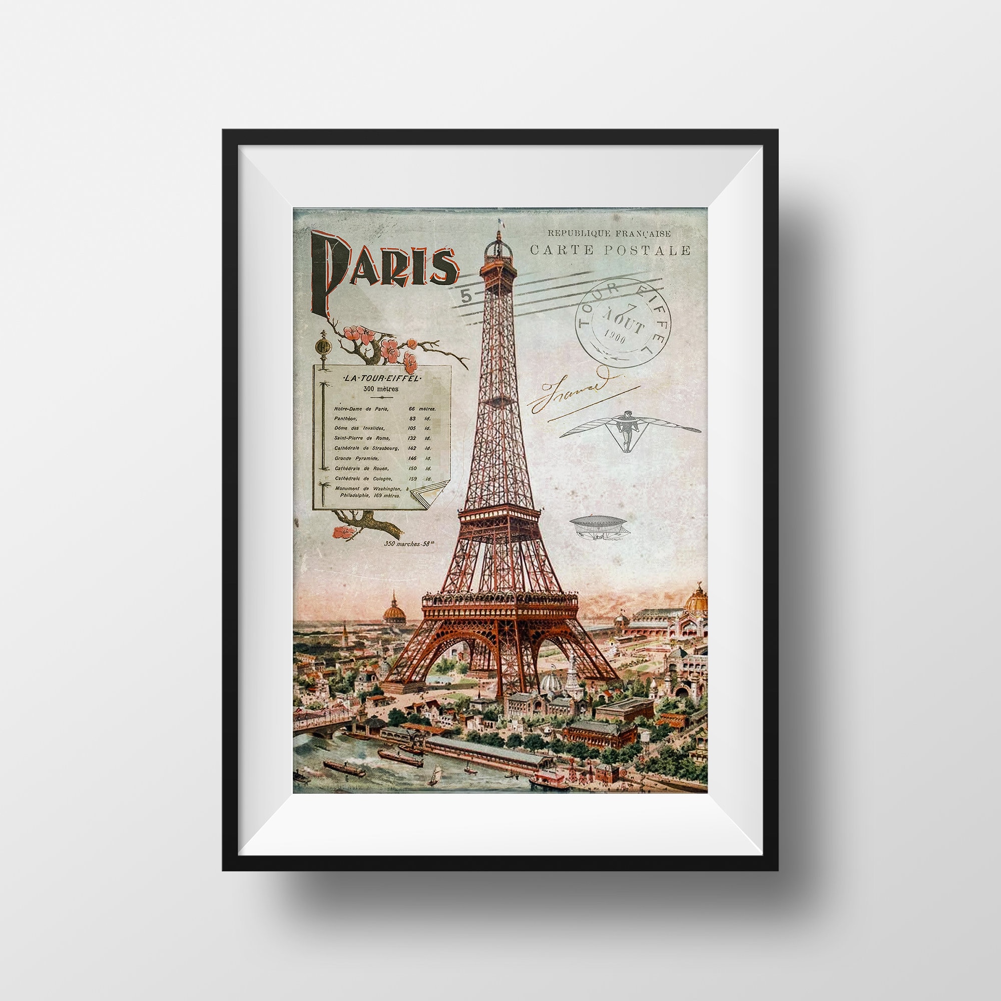 Vintage Poster Paris 1900 Poster Eiffel Tower Belle Epoque - Etsy Ireland