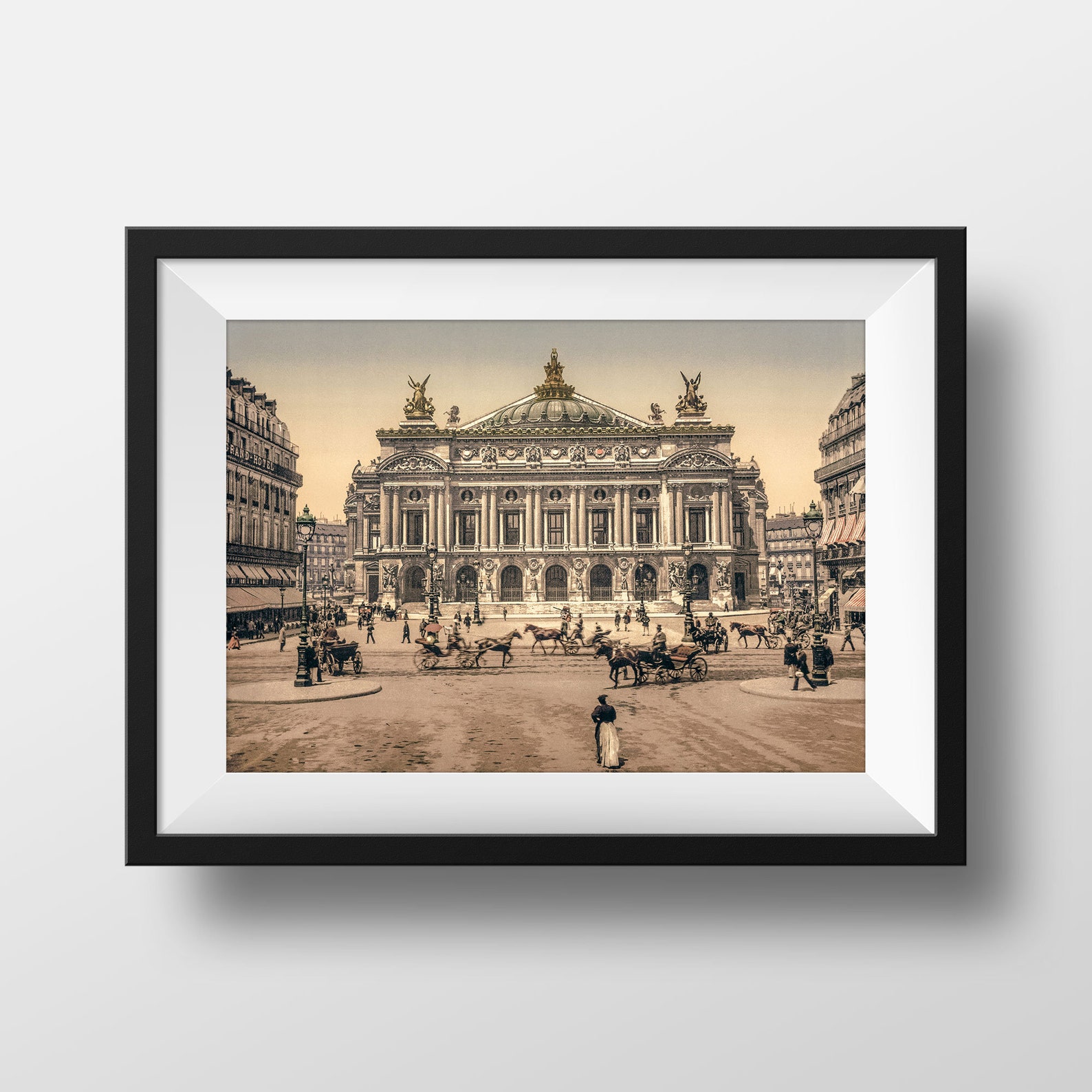 Old Paris Print Opera Garnier - Image 1900 Vintage Poster Retro ...