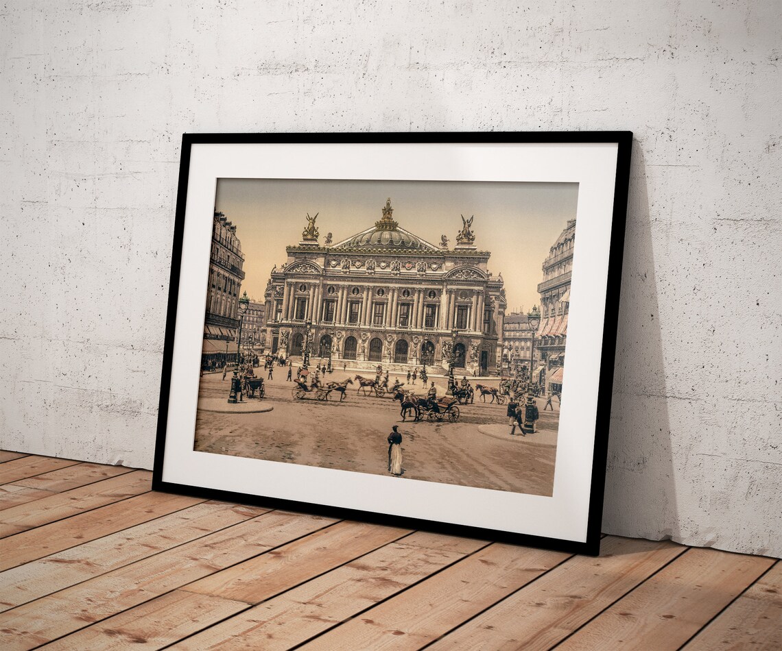 Old Paris Print Opera Garnier - Image 1900 Vintage Poster Retro ...