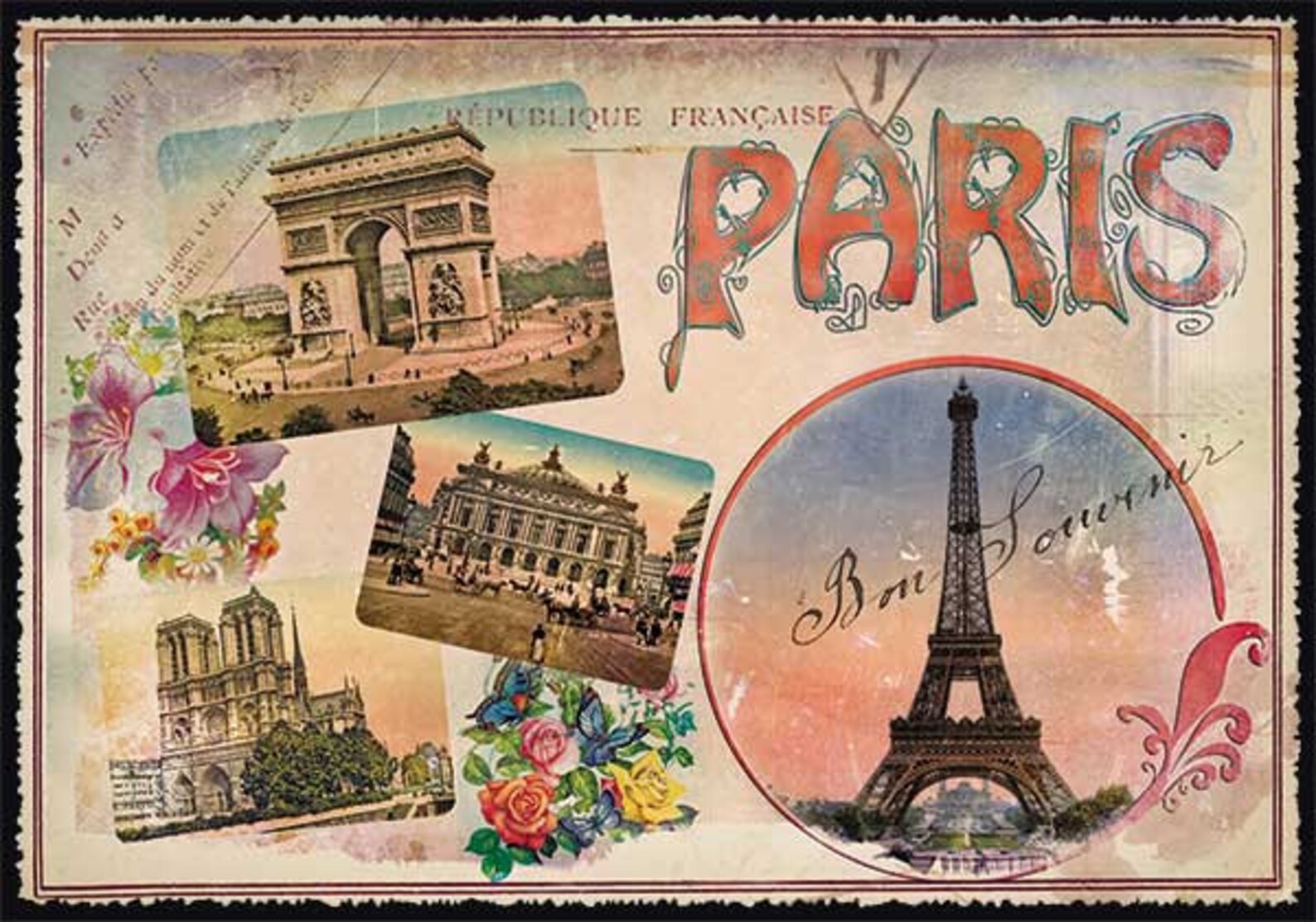 Set of 50 Different Postcards of Paris Vintage Old Fashion | Etsy