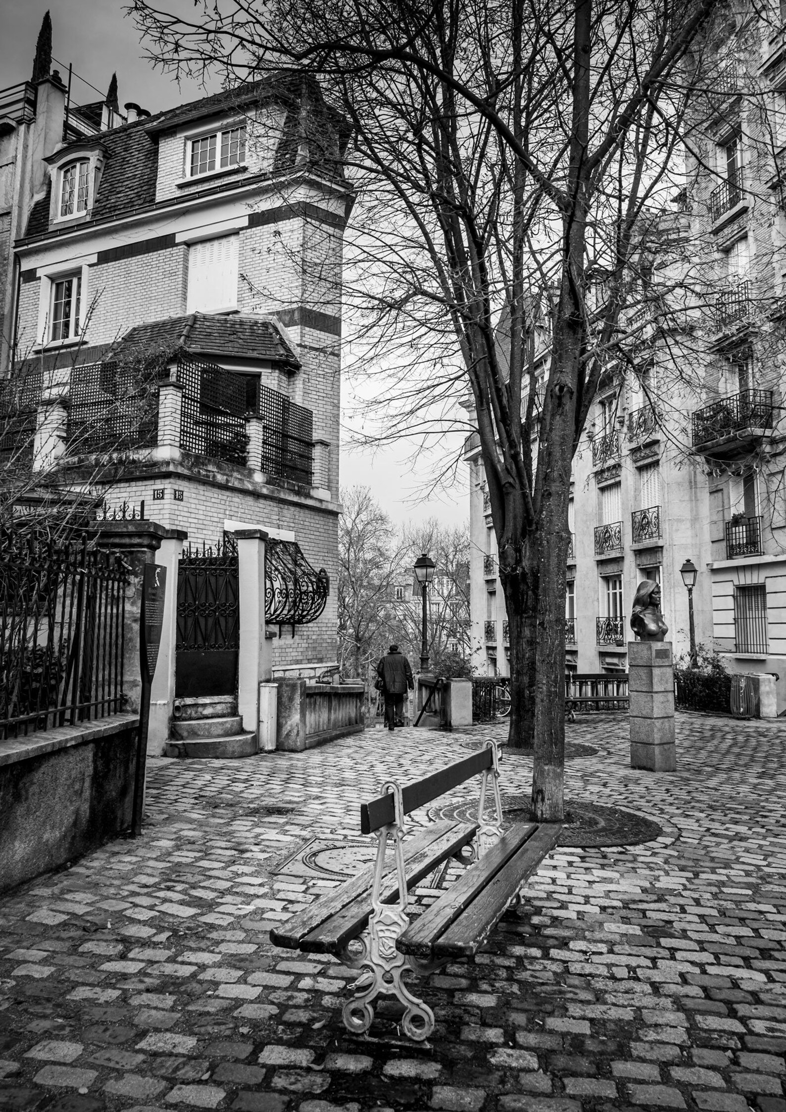 Photo Print of Paris Montmartre Place Dalida Old Paris Black - Etsy