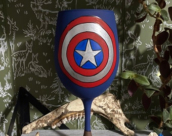 Superhero Inspired Hand Painted Wine Glass. - Etsy