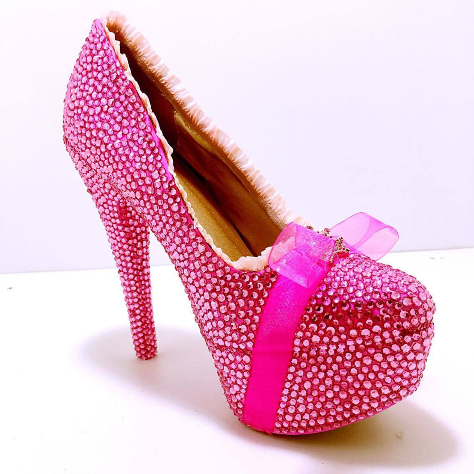Pink Princess Rhinestone Heels/ Wedding/ Prom/ Party/ Cosplay - Etsy