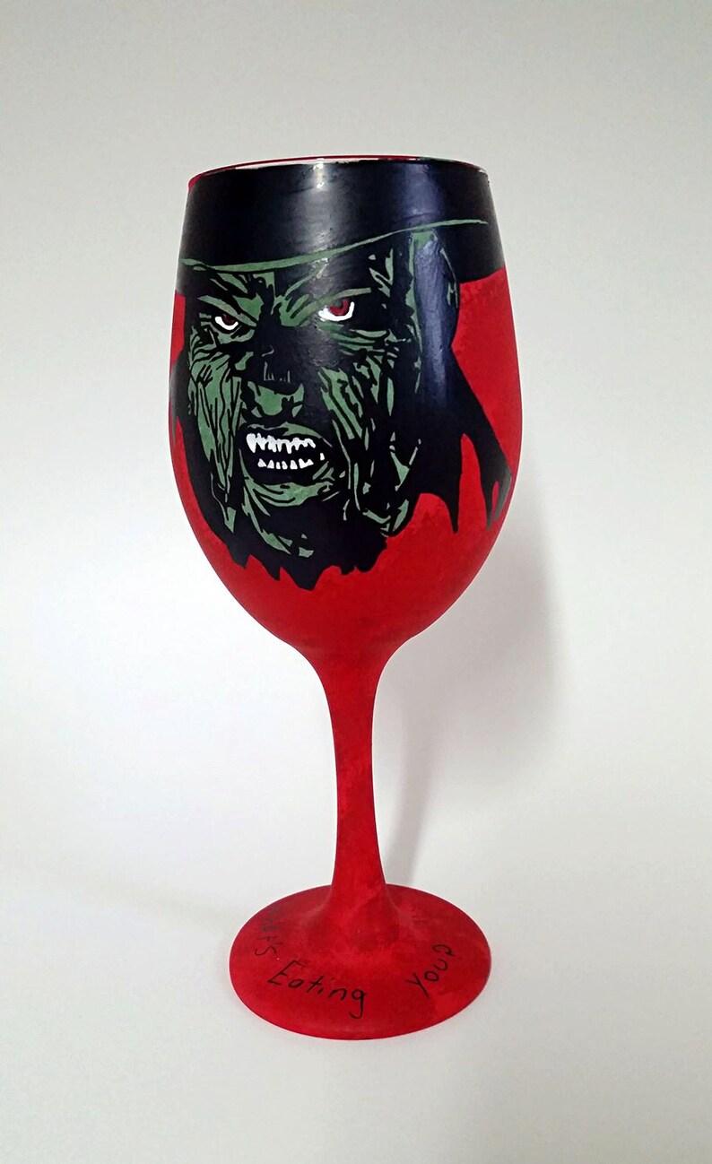 Horror Movie Villain Inspired Hand Painted Wine Glass. - Etsy