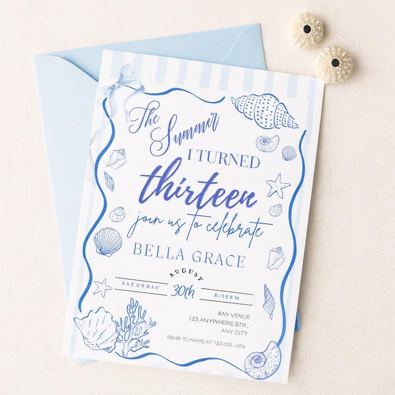 The Summer I Turned Pretty Birthday Invitations - Etsy