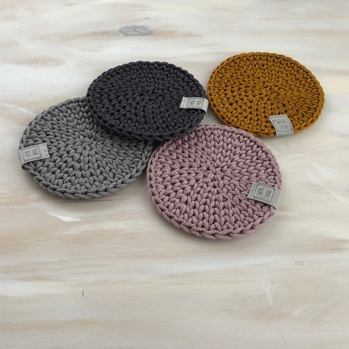 Crochet Coasters, Set of 4, Handmade Crochet Coasters, Table Decor ...