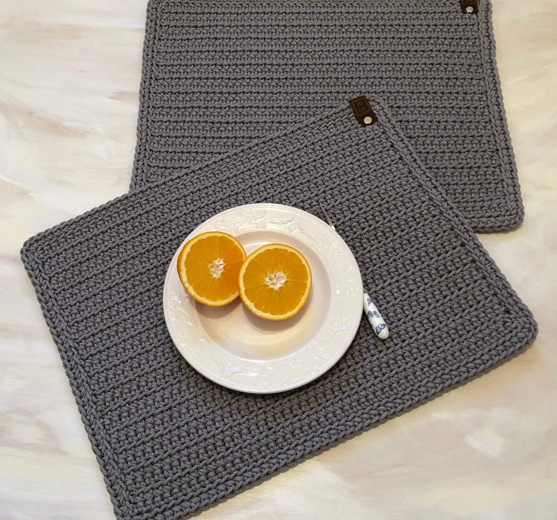 Crochet Table Place Mats Set Table Decor Home Decor Coasters Dining ...