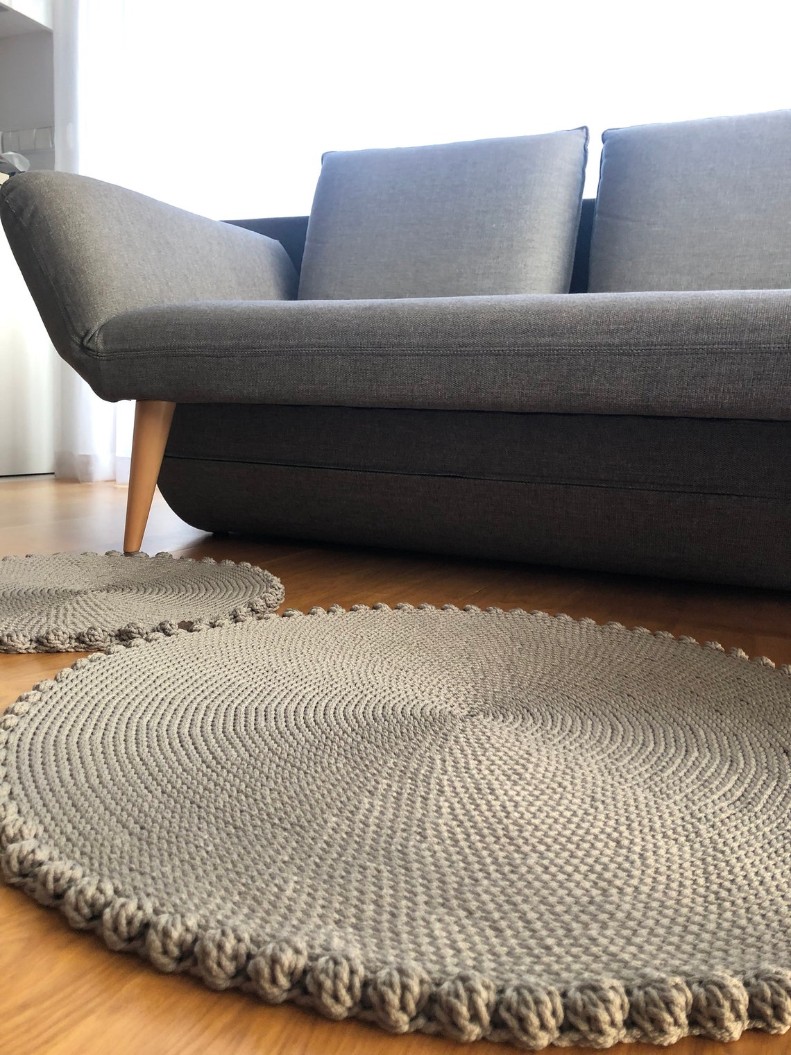 Crochet Circle Rug, Round Carpet, Handmade Rug, Round Crochet, Floor ...