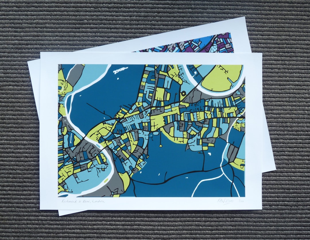 2 Limited Edition Art Maps Contemporary Giclée Prints Your Choice 5% ...