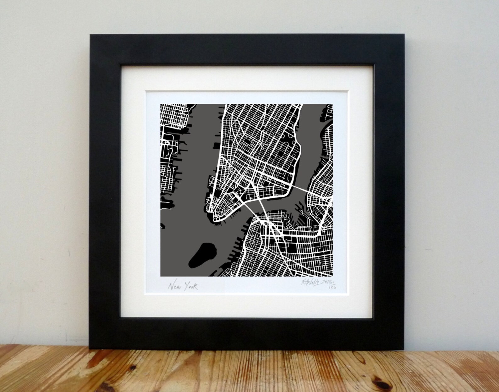 New York Art Map Limited Edition Contemporary Giclée Print - Etsy