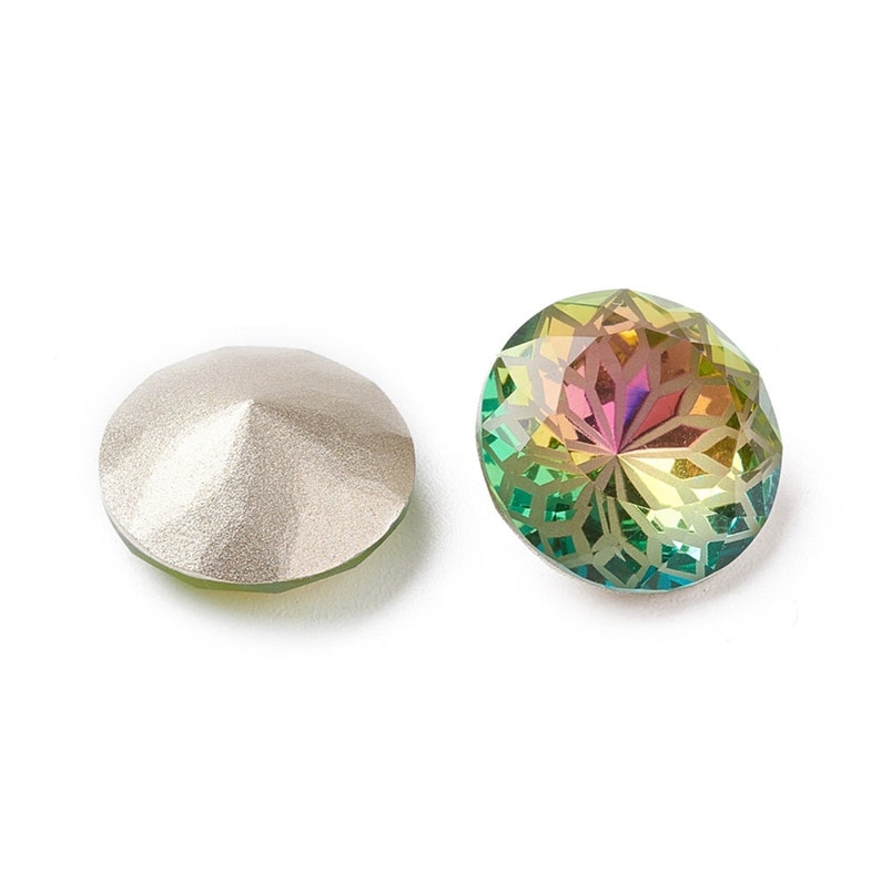 14mm Crystal Chatons With Flower Pattern, Mixed and Single Colour Packs ...