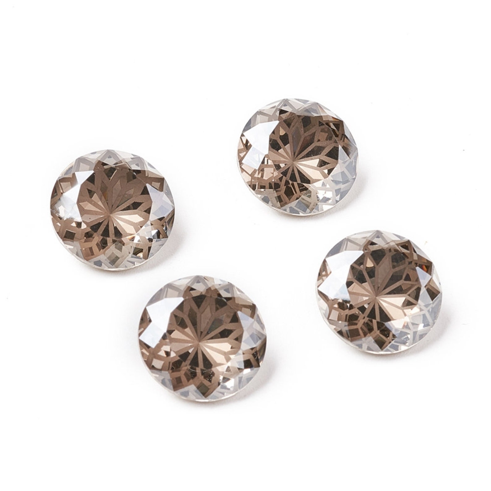 14mm Crystal Chatons With Flower Pattern, Mixed and Single Colour Packs ...