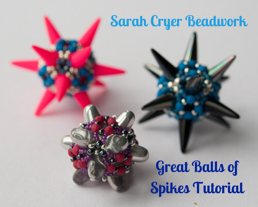 TUTORIAL Great Balls of Spikes Beadwoven Beaded Bead INSTANT DOWNLOAD ...