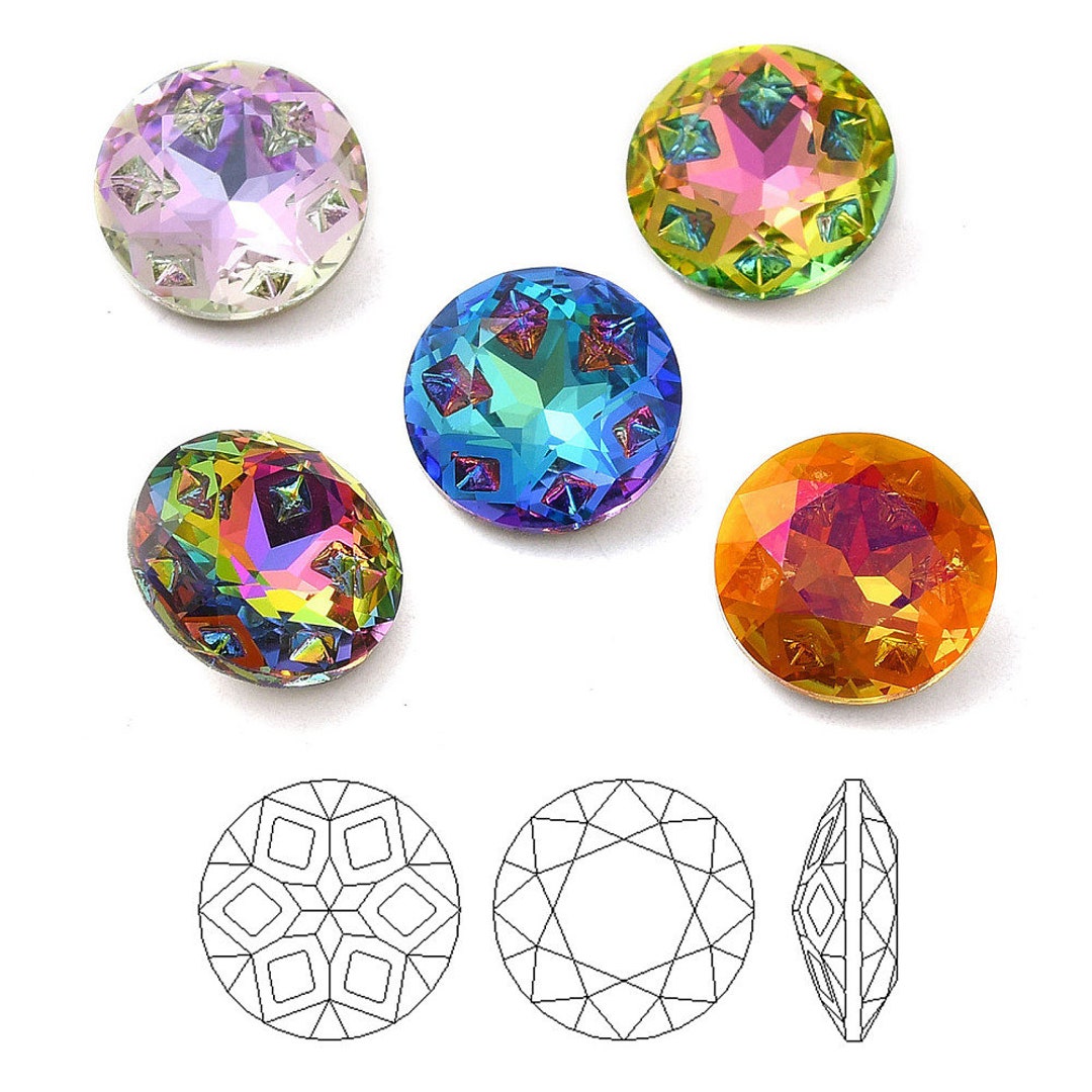 12mm Crystal Chatons, Pairs and Mixed Packs - Etsy