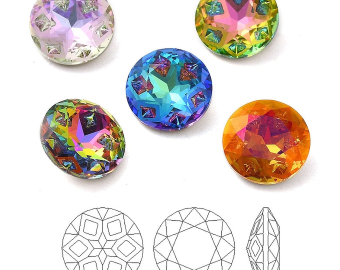 12mm Crystal Chatons, Pairs and Mixed Packs - Etsy