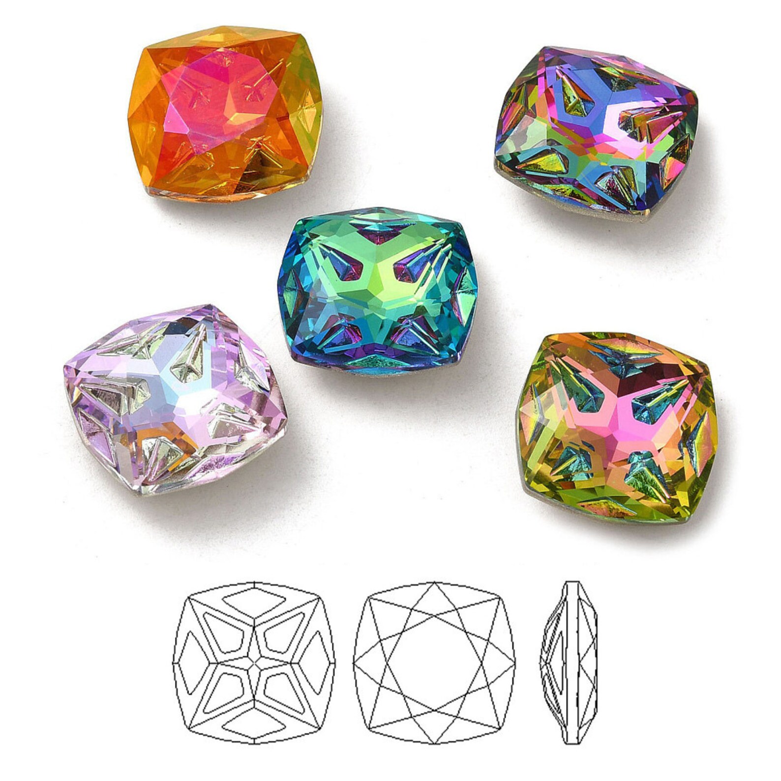 18mm Crystal Faceted Octagon, Singles and Mixed Packs - Etsy