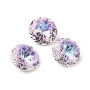 14mm Crystal Chatons With Flower Pattern, Mixed and Single Colour Packs ...