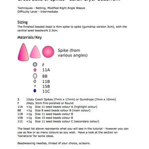 TUTORIAL Great Balls of Spikes Beadwoven Beaded Bead INSTANT DOWNLOAD ...