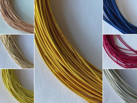 1m Coloured Pearl Purl/gimp/gijai Wire for Goldwork Embroidery - Etsy