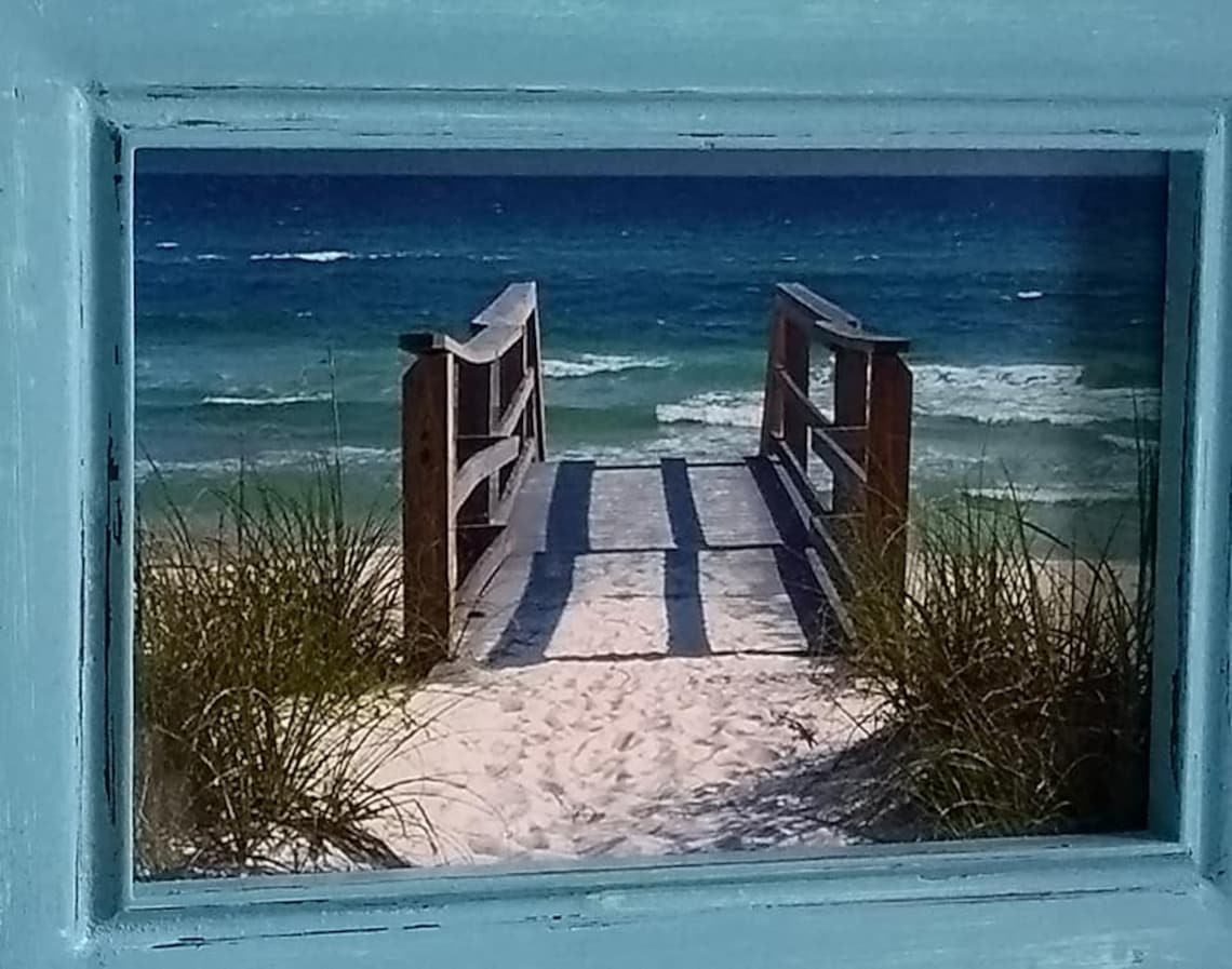 Turquoise decor Aqua decor Aqua frame Shabby chic frame | Etsy