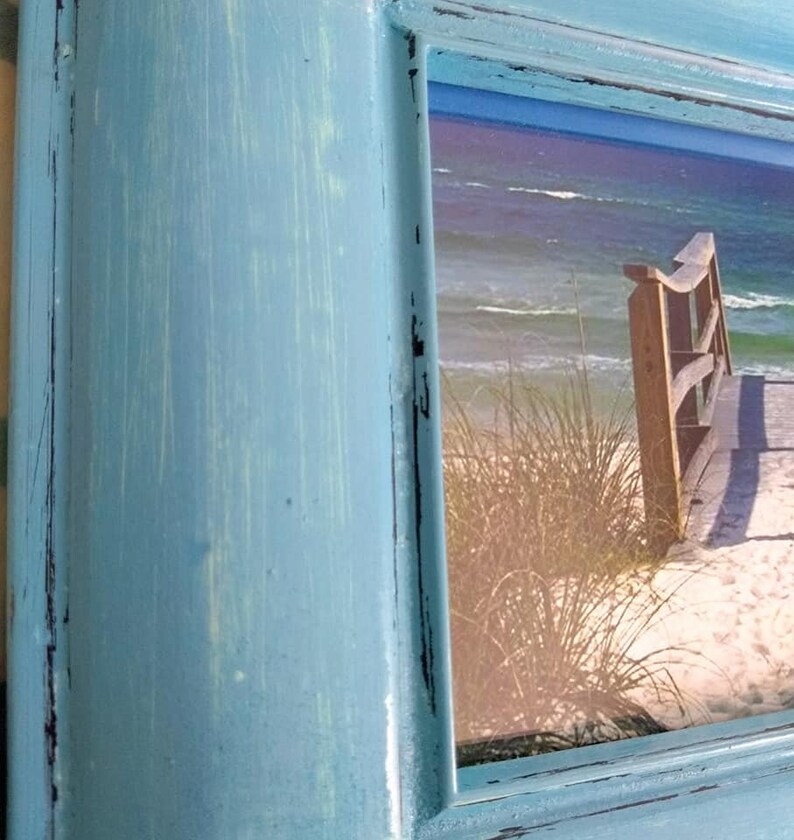 Turquoise decor Aqua decor Aqua frame Shabby chic frame | Etsy