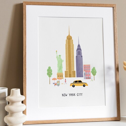 New York City Minimalist Print NYC Minimal Poster Wall - Etsy