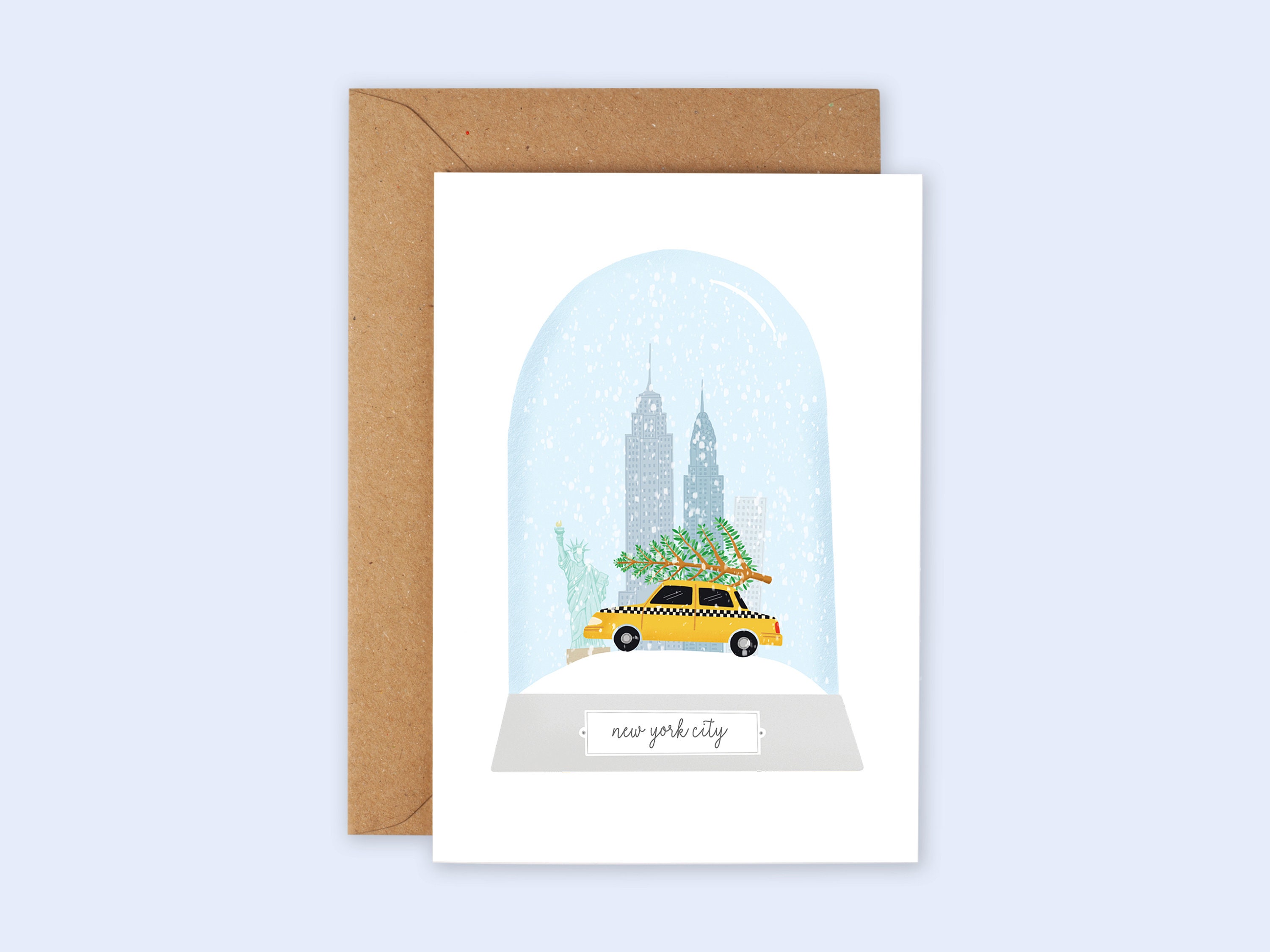 New York City Snow Globe Christmas Card New York Christmas - Etsy UK
