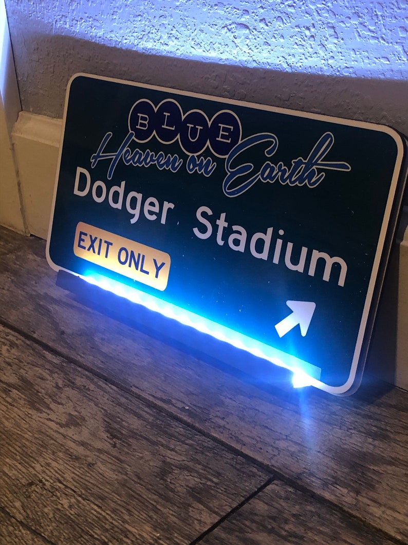 Blue Heaven on Earth Dodger Stadium Inspired Fwy Sign - Etsy