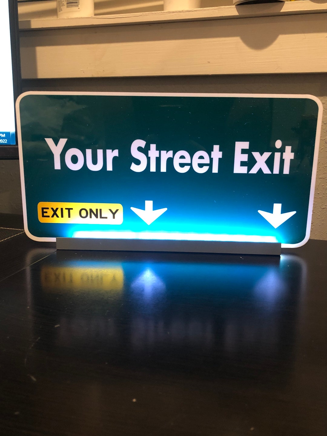 Custom Freeway Exit Sign With Lights - Etsy