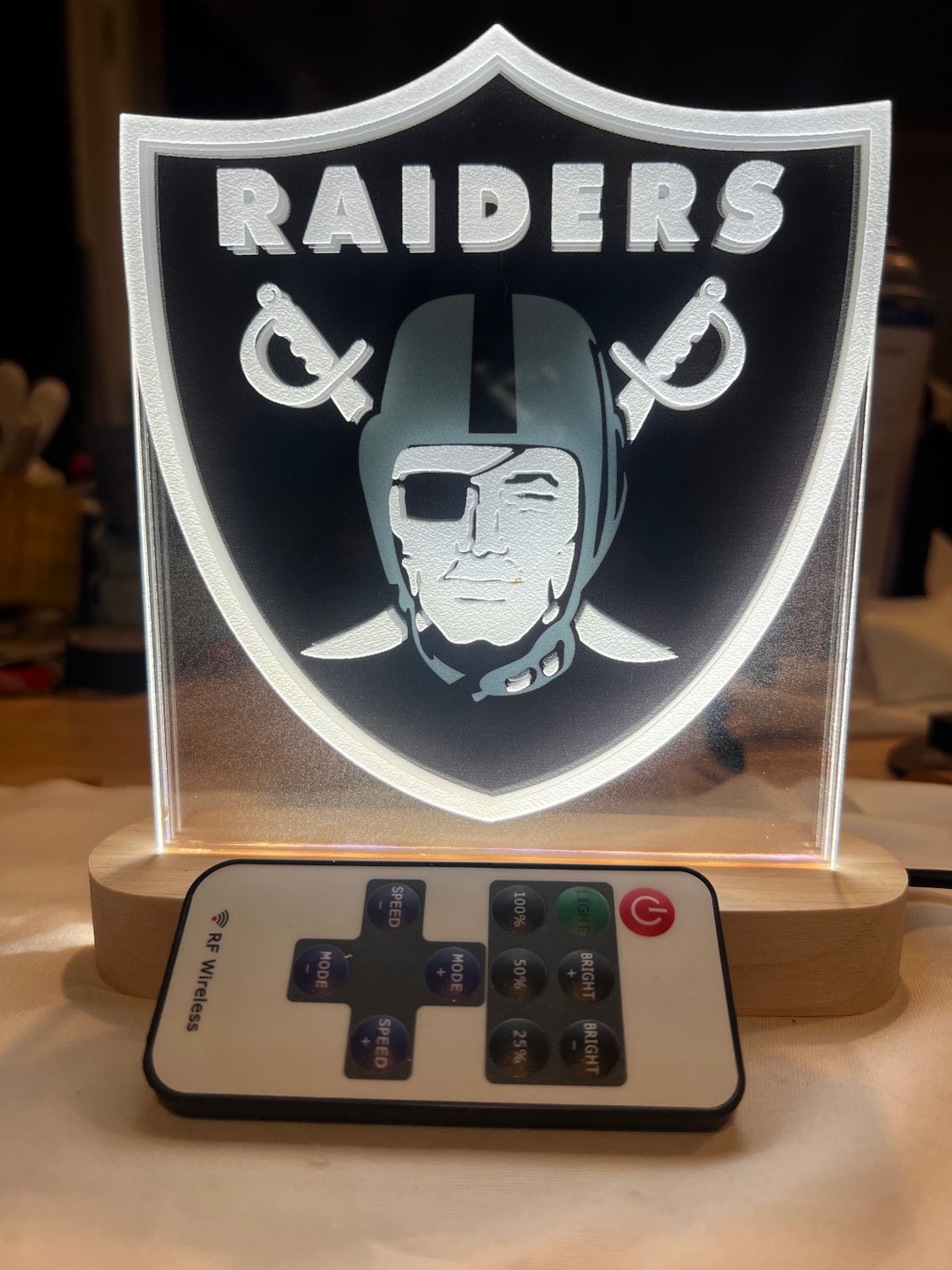 Raiders Inspired LED Sign - Etsy