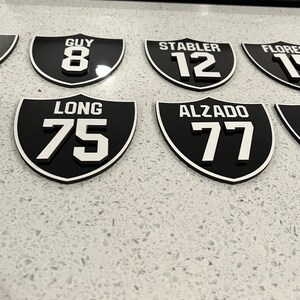 Raiders Retired Number Set - Etsy