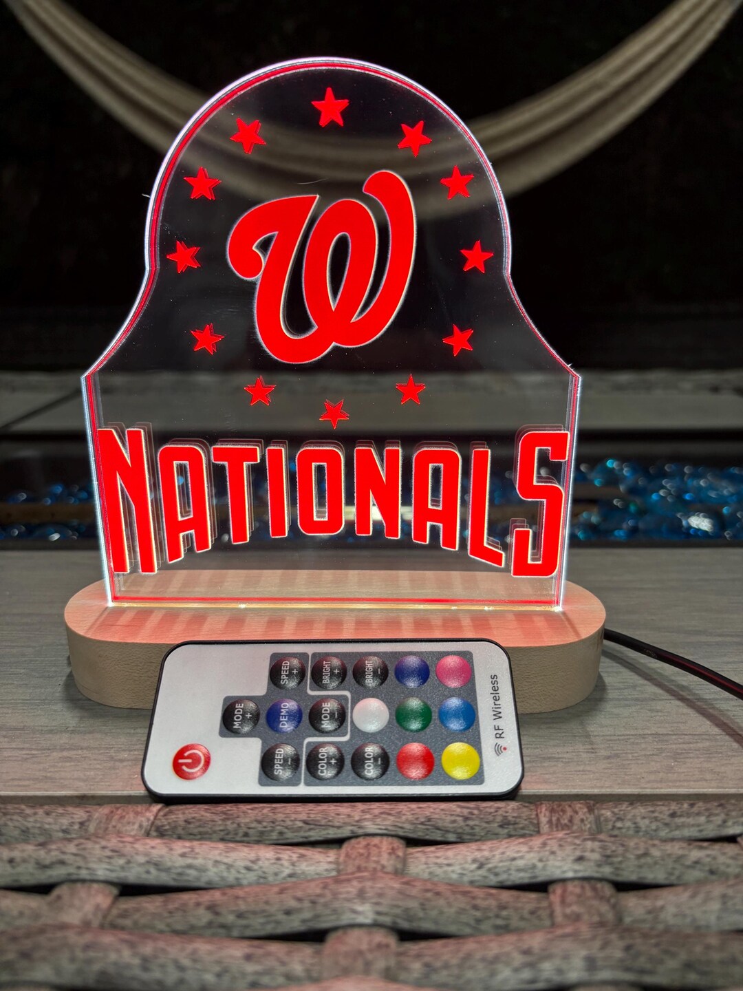 Washington Nationals Inspired LED Sign, Neon Light for Man Cave, Bar ...