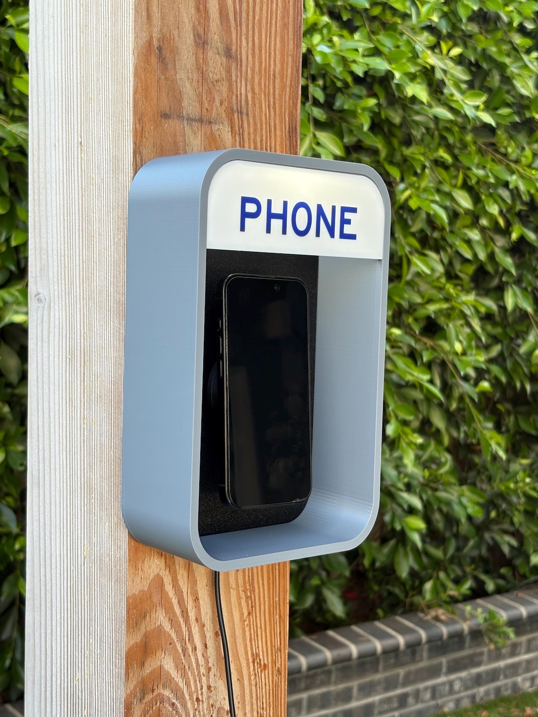 Old School Retro Phone Booth Magsafe Charger for iPhone With LED Lights ...
