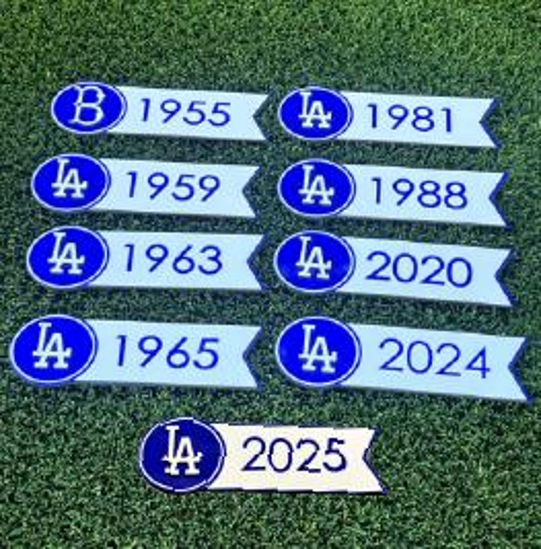 Dodgers WS Pennants (including 2025) - Etsy
