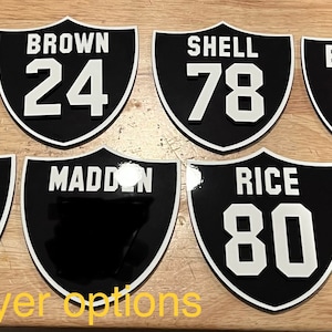 Raiders Retired Number Set - Etsy