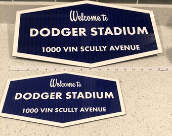 Welcome to Dodger Stadium Sign | Etsy