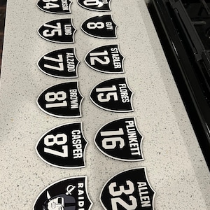Raiders Retired and Custom Number Set - Etsy