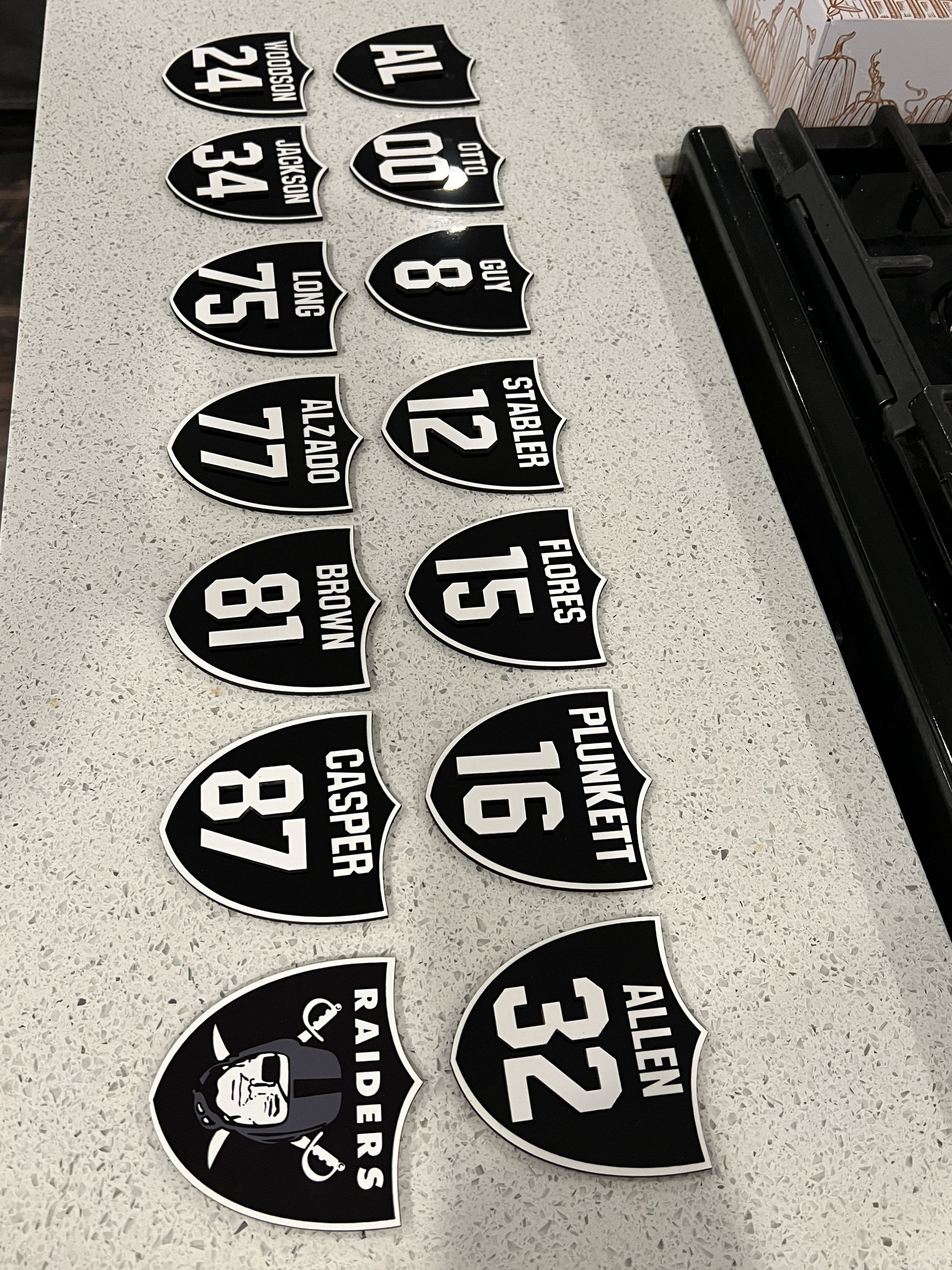 Raiders Retired and Custom Number Set - Etsy