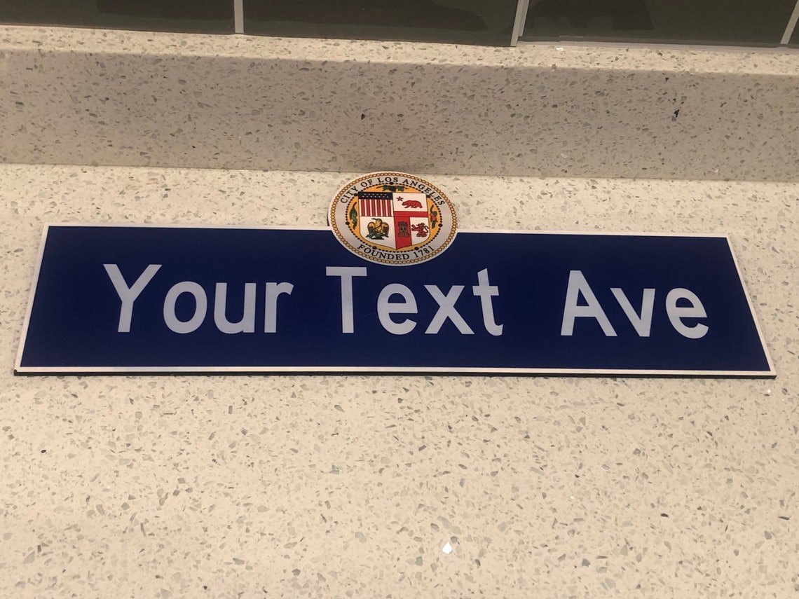 Custom City of LA Street Sign - Etsy