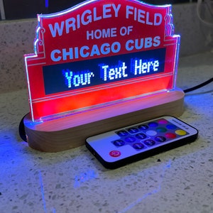 Custom Wrigley Field LED Sign - Etsy